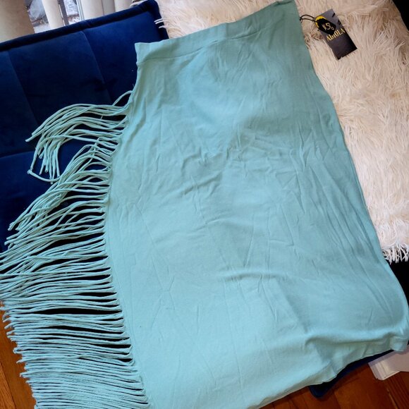 Adiola Designs | Skirts | Adiola Designs Jersey Fringe Skirt Hand Made ...